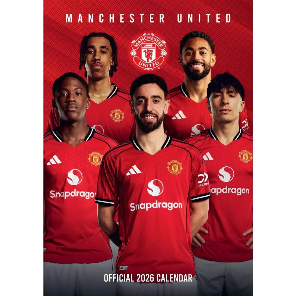 In Stock: Manchester United FC A3 Calendar 2026 - Zhivago Gifts